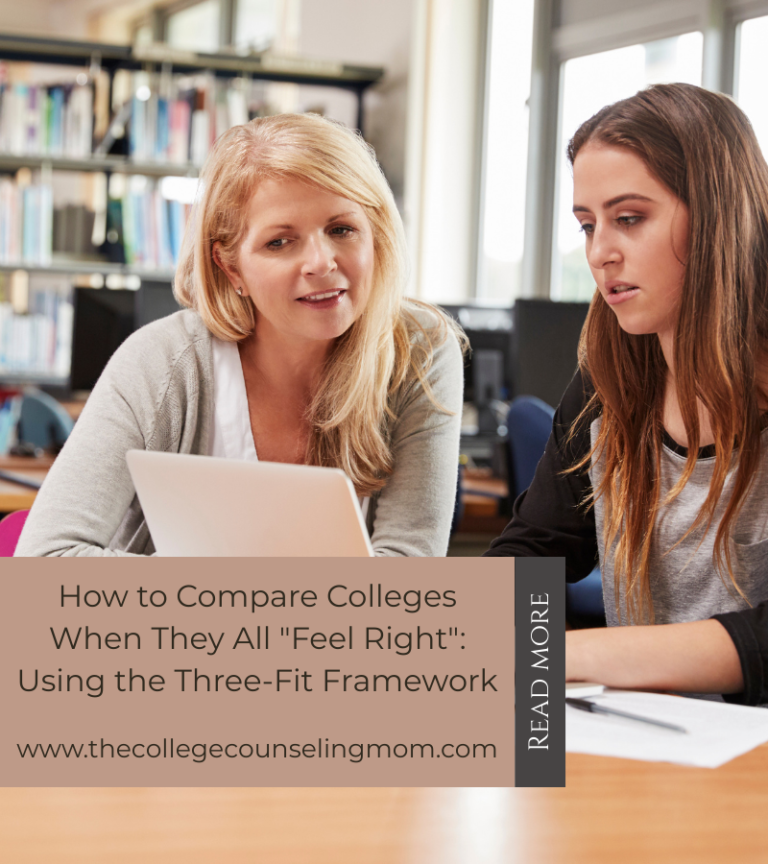 How to Compare Colleges When They All "Feel Right": Using the Three-Fit ...